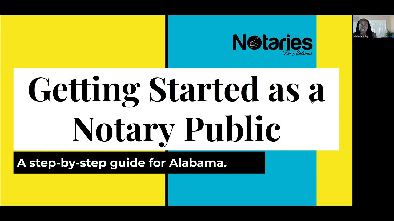 An Introduction: Getting Started as an Alabama Notary Public - YouTube