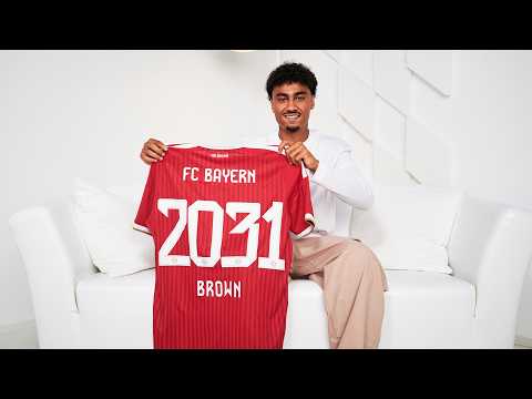Servus, Nene! 👋 Die Vorstellung von Nathaniel Brown beim FC Bayern! 🔴⚪️