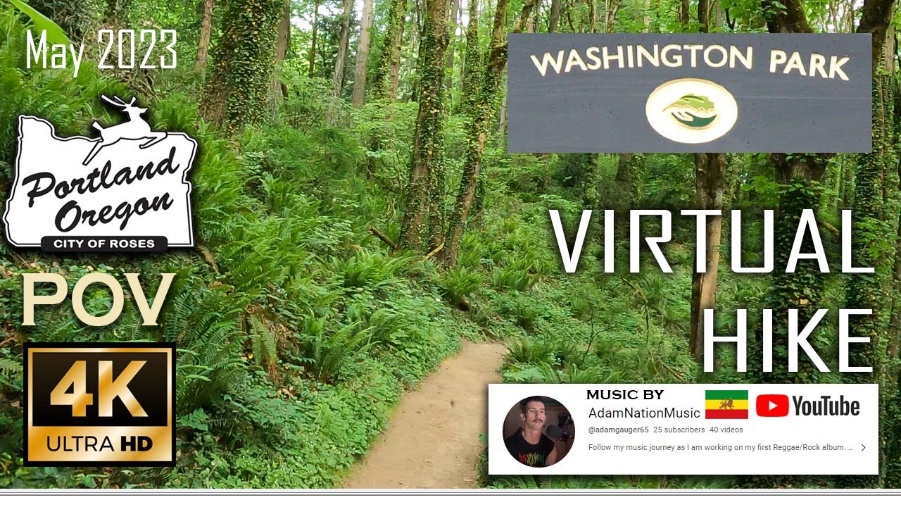 4k Virtual Hike - Portland Oregon - Washington Park Trail - POV - May ...