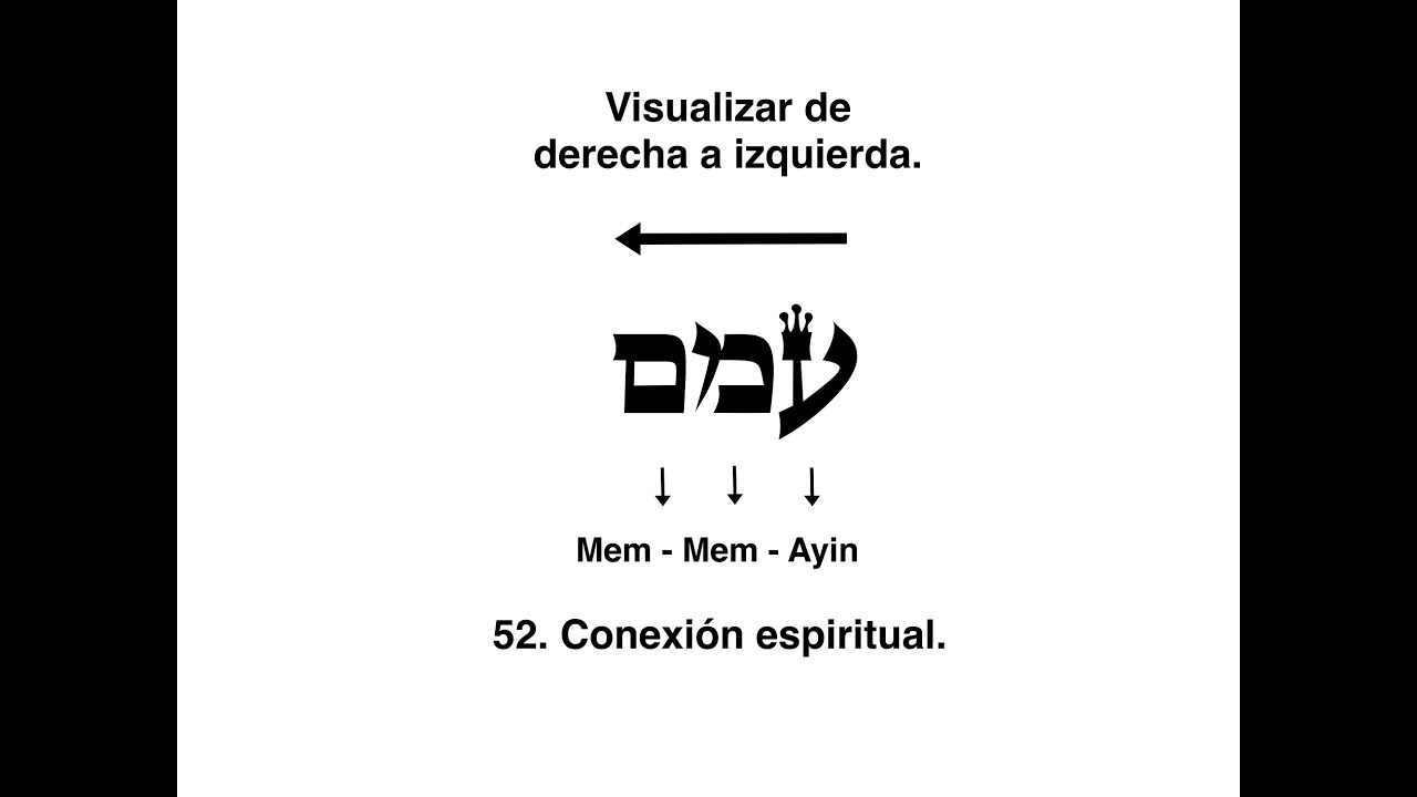 52. Conexión espiritual. (Ayin-Mem-Mem) - YouTube