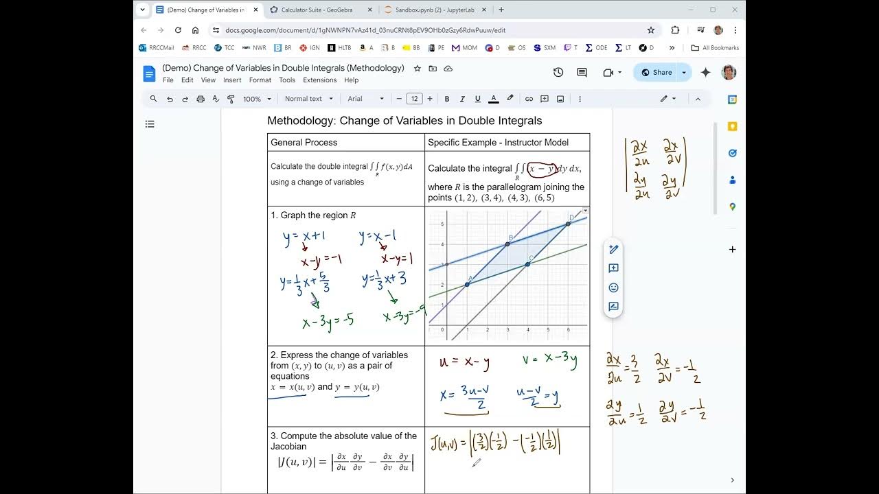Change of Variables in Double Integrals - YouTube