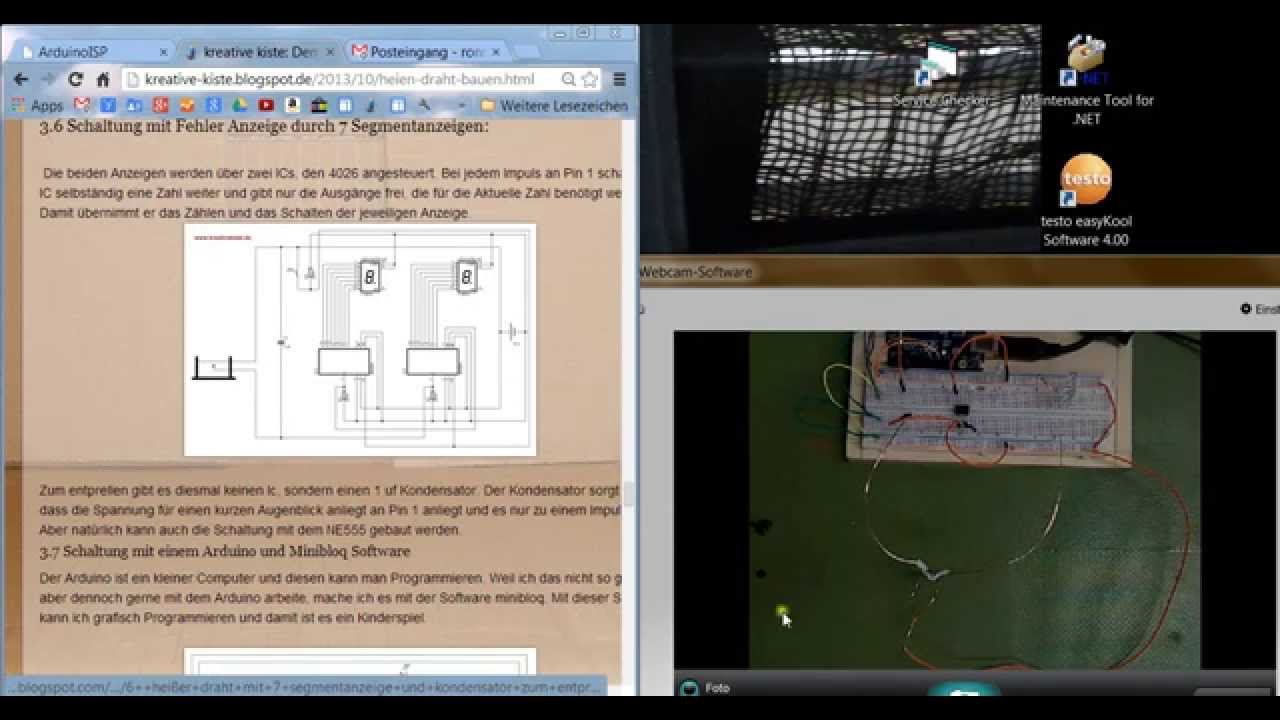 Heißer Draht tutorial teil 11, mit attiny 45 AVR microcontroller - YouTube