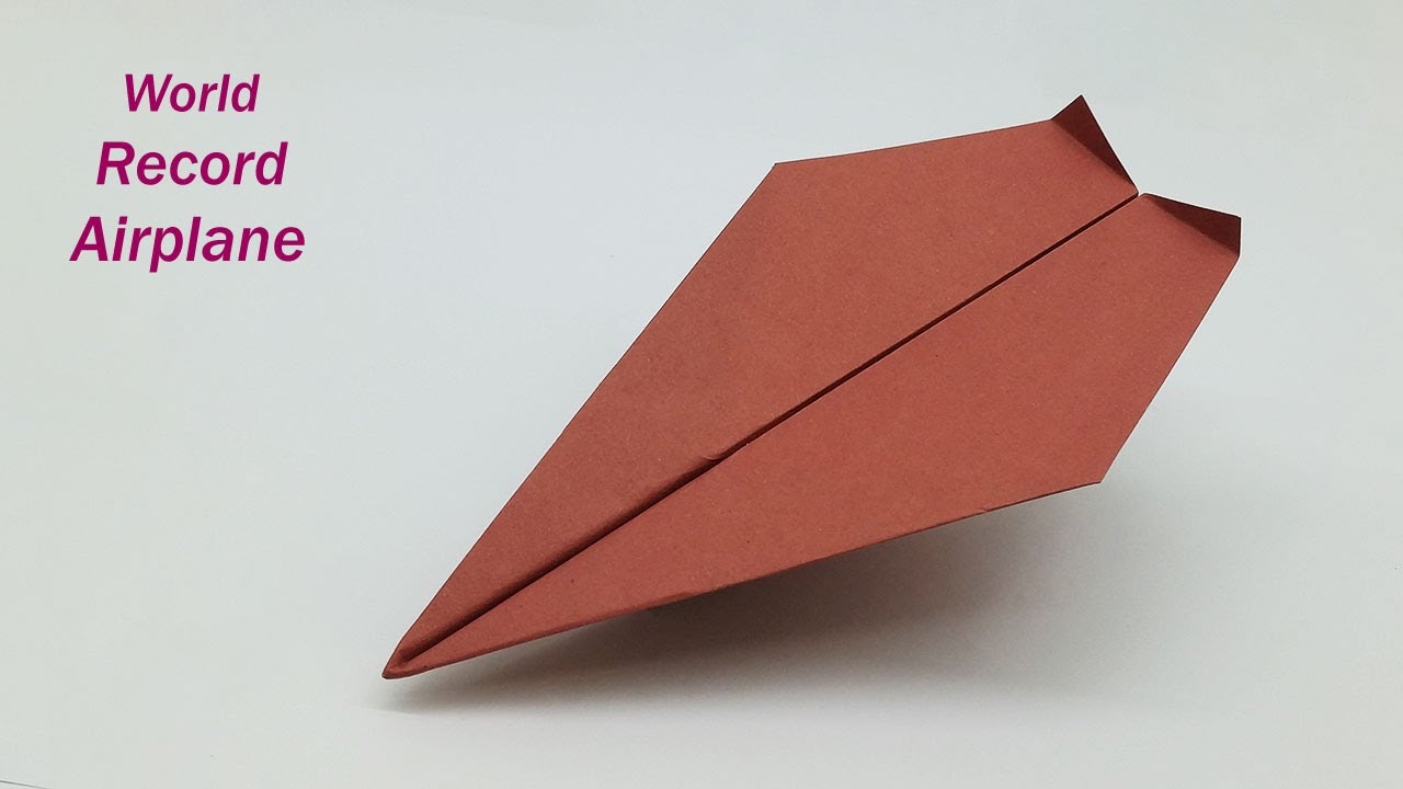 World Record Paper Airplane - How To Make a World Record Paper Airplane ...
