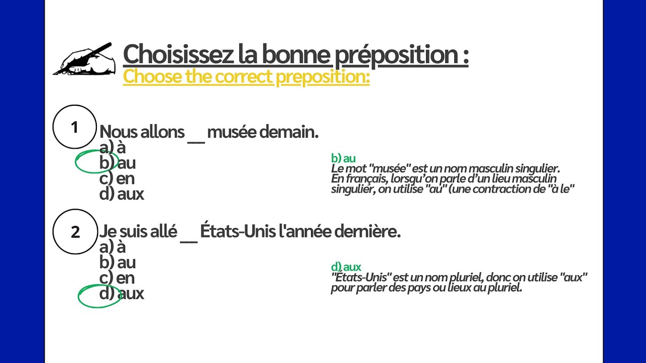 French Prepositions: à, au, en, aux | Common Mistakes & How to Fix Them ...