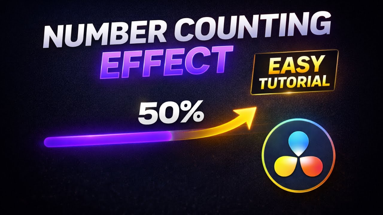 Number Counting Animation in DaVinci Resolve No Plugin | Easy Method ...