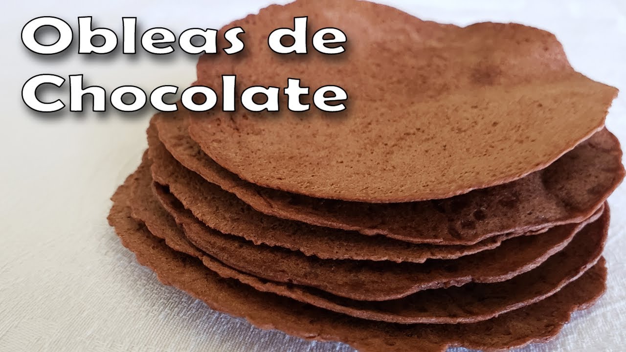 Receta de Como Hacer Obleas de Chocolate Saludables | Obleas de Cacao ...
