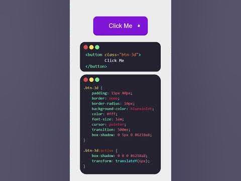 #SHORTS 3D Button Using Only CSS - YouTube