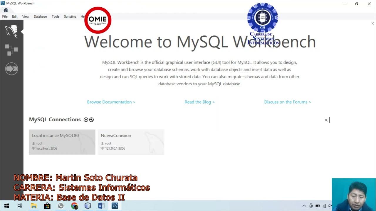 Conexión Base de datos Mysql Workbench y Netbeans (Sistemas Informáticos) - YouTube