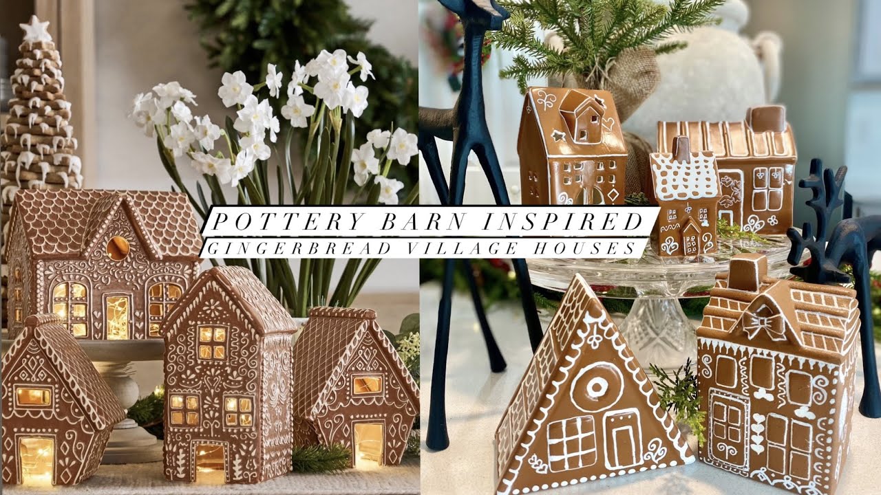 DIY GINGERBREAD HOUSES || POTTERY BARN INSPIRED - YouTube