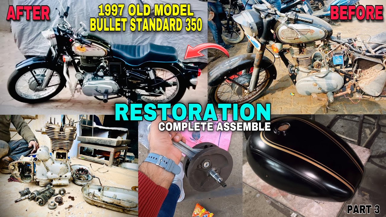 Old Model Bullet Restoration In Mayapuri || 1997 Old Model Bullet ...