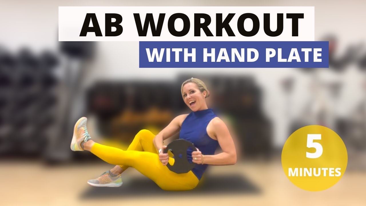 5 MIN AB Routine With A Hand Plate - YouTube