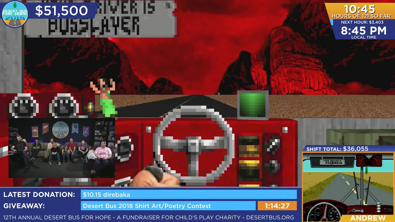 DB2018 - Reacting to: The trailer for Revenant Bus, a Desert Bus DOOM ...