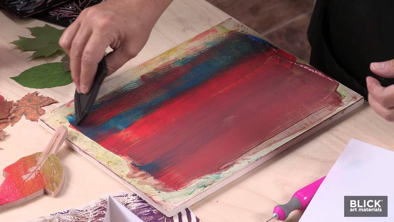 Curtain of Leaves Monoprint - Lesson Plan - YouTube