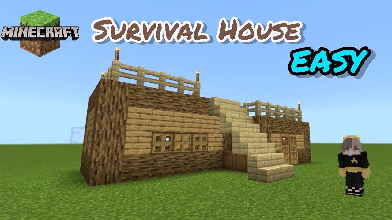 【MINECRAFT BUILDING】BEGINNER’S GUIDE: BUILD A SURVIVAL HOUSE WITH STUFF ...