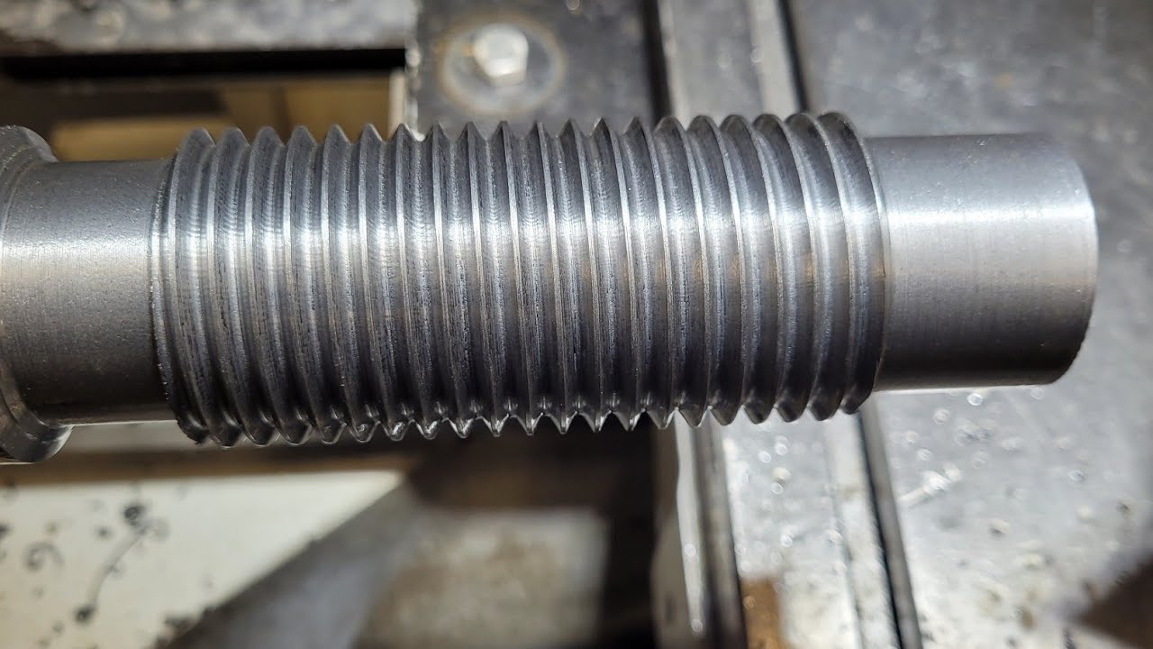 Cutting the thread M48x5 - YouTube