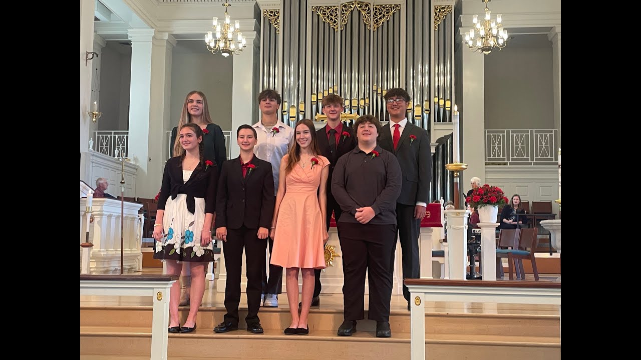 Confirmation Students Affirm Their Baptismal Promise - YouTube