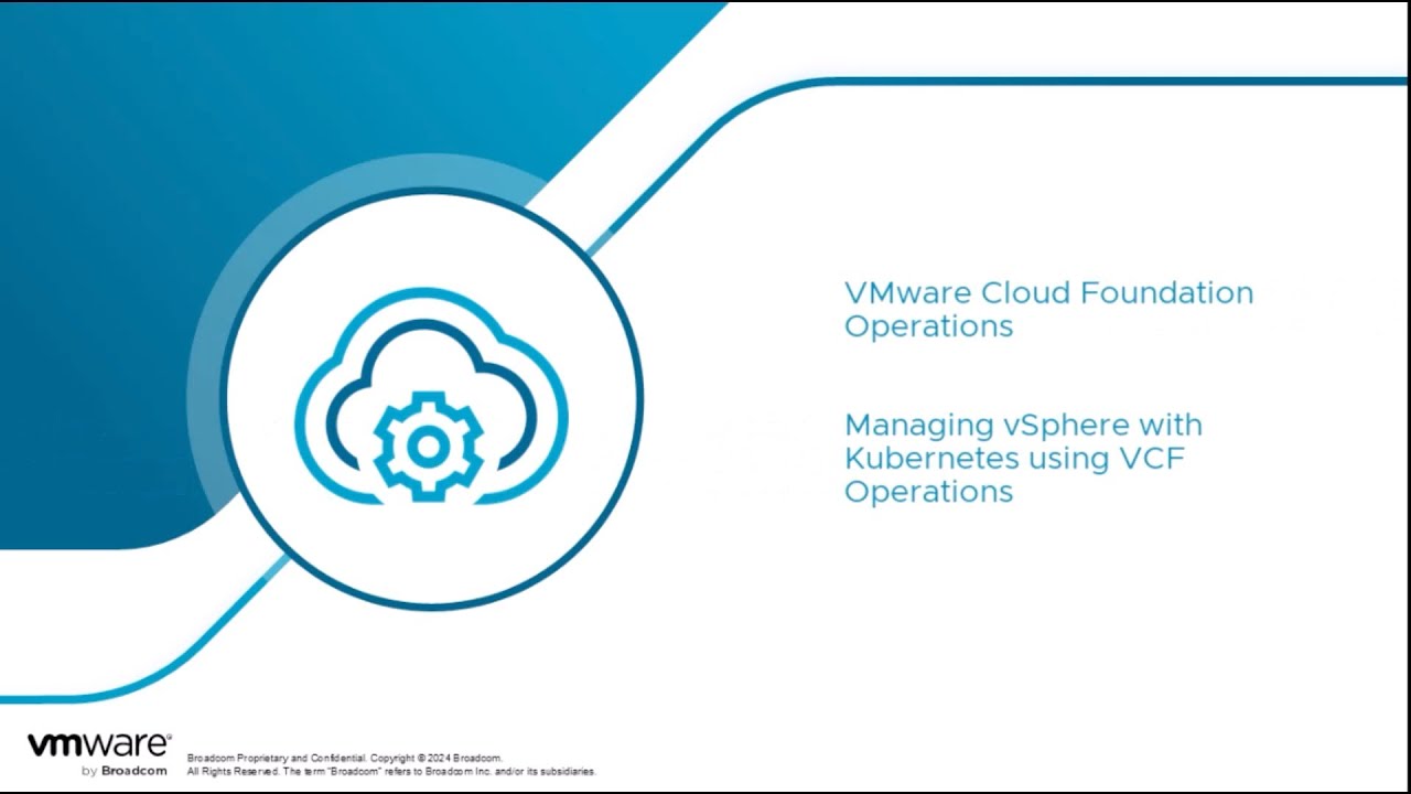 VCF Operations: Managing vSphere With Kubernetes - YouTube