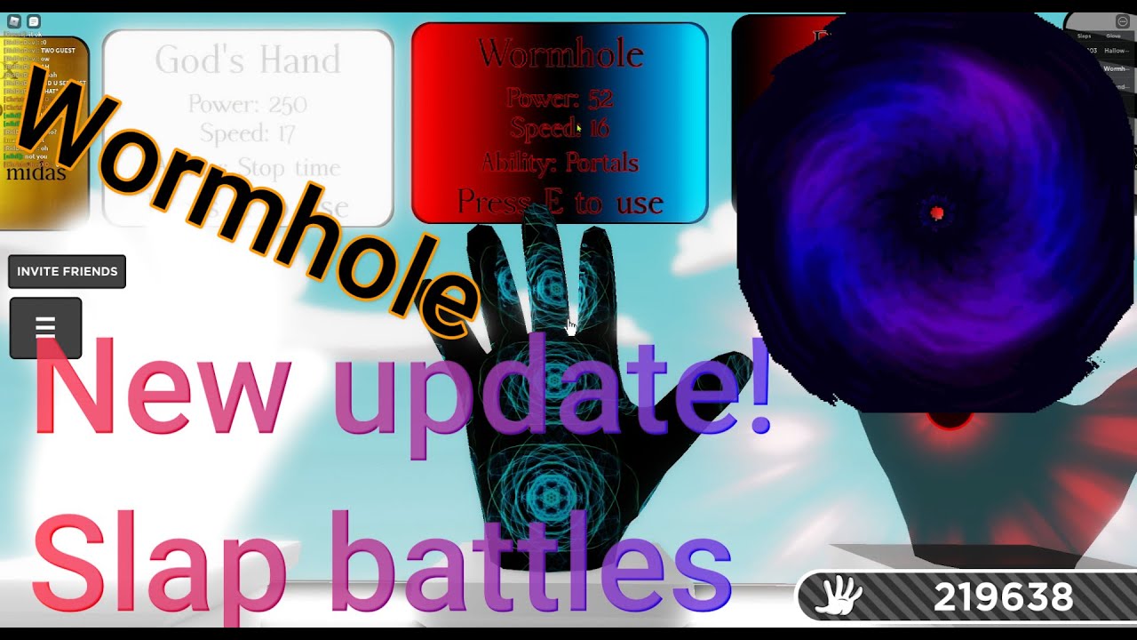 New slap battles update. Wormhole hand - YouTube