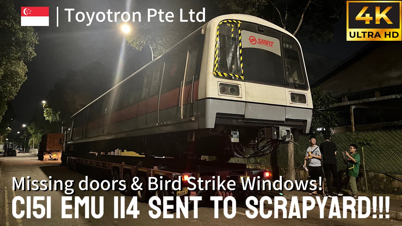 FIRST GENERATION C151 EMU 114 SCRAPPING (TRAINSET 113/114) - Singapore ...