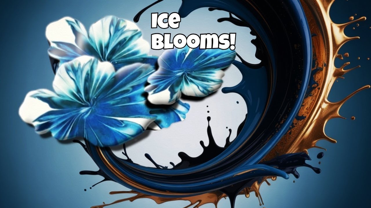 Ice Daisy Magic| Gorgeous 3 Minute Blooms| Fluid Paint Technique - YouTube