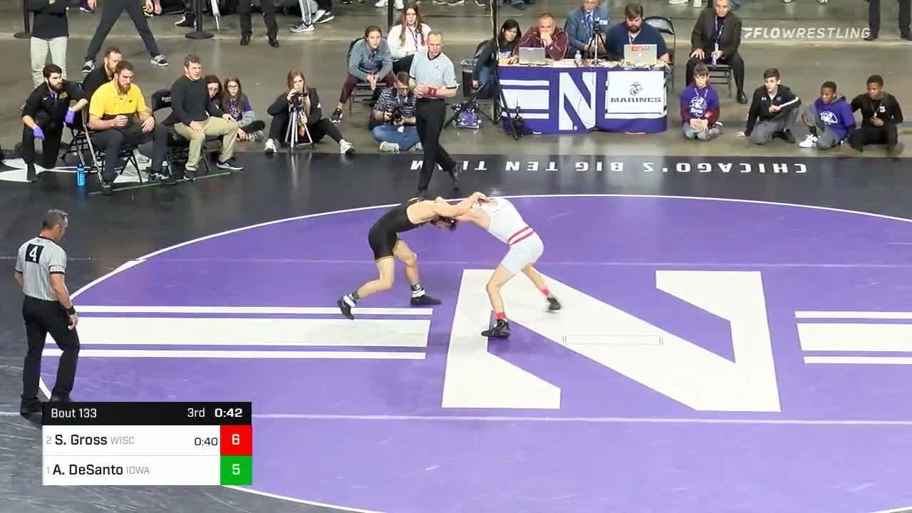 133 LBS: #1 Austin DeSanto (Iowa) vs #2 Seth Gross (Wisconsin) | 2019 ...