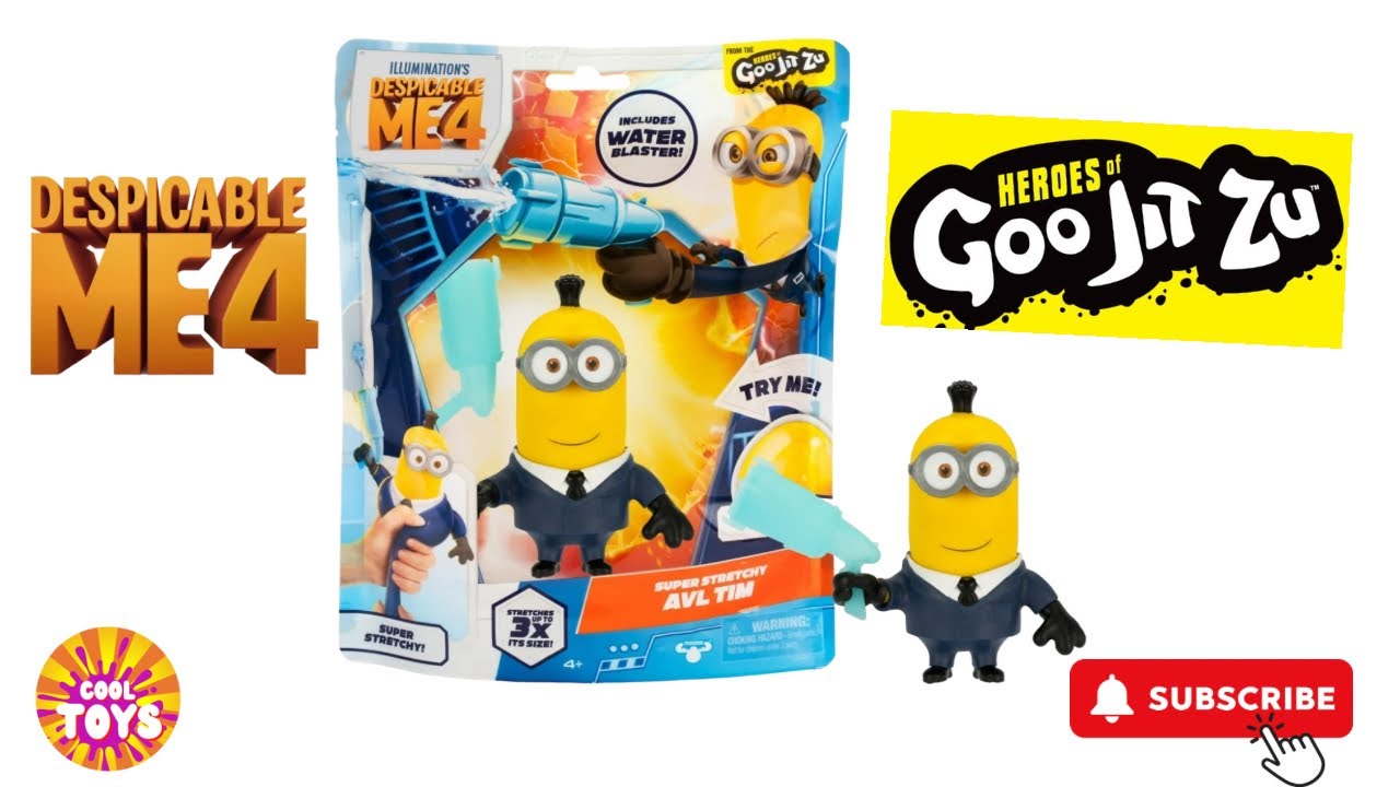 Despicable Me 4 Toys - Goo Jit Zu AVL Tim - Unboxing - YouTube