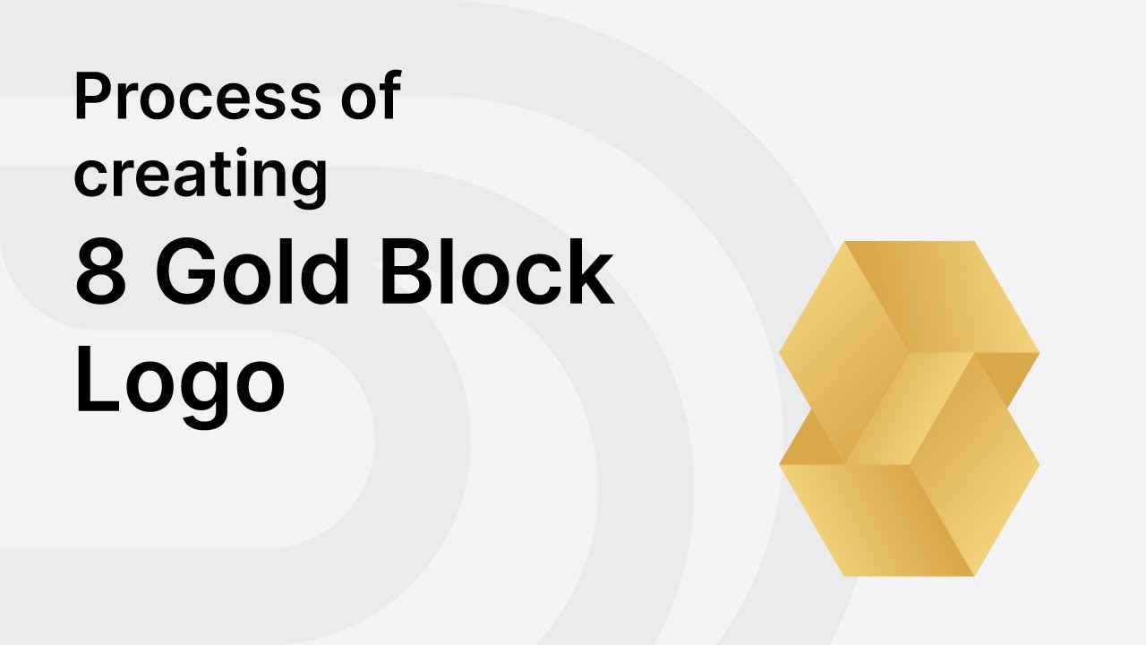 Logo Design Process: Design a Logo | Create 8 Gold Block Logo - YouTube