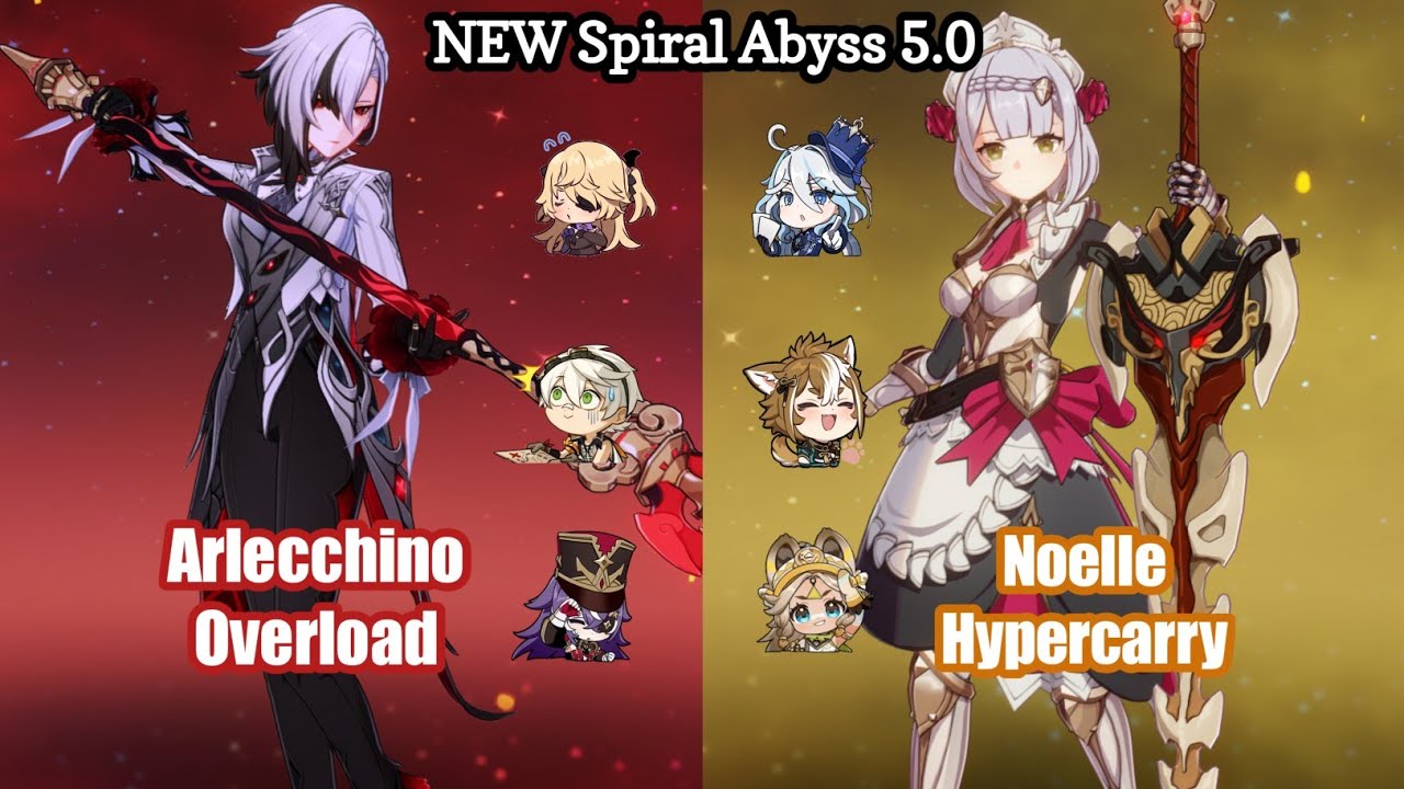 C0 Arlecchino Overload & C6 Noelle Hypercarry | 5.0 NEW Spiral abyss ...
