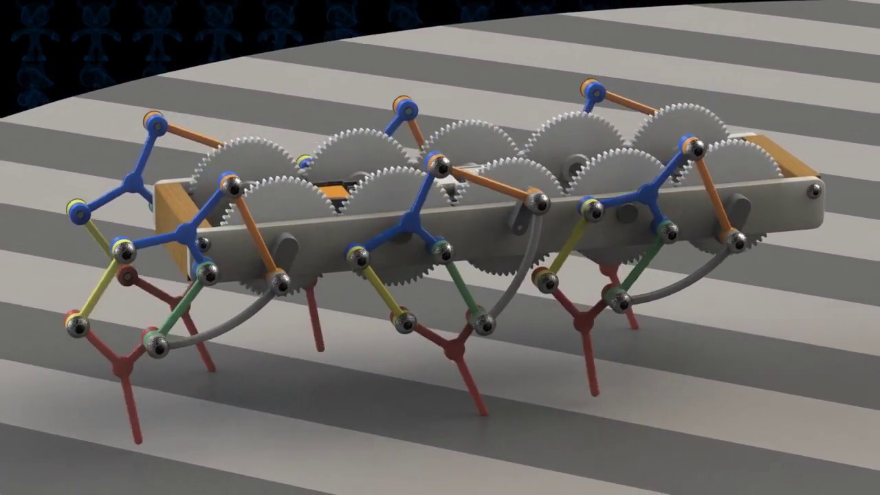 Hexapod Walking Machine 3D Model - YouTube