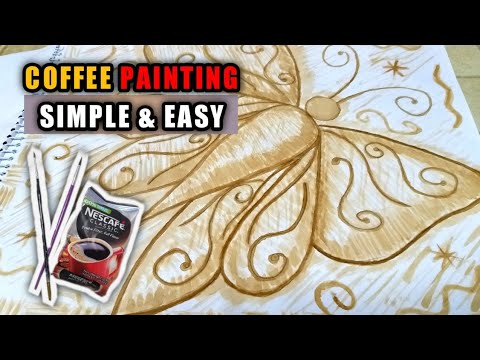 HOW TO PAINT WITH COFFEE | COFFEE PAINTING SIMPLE & EASY - YouTube