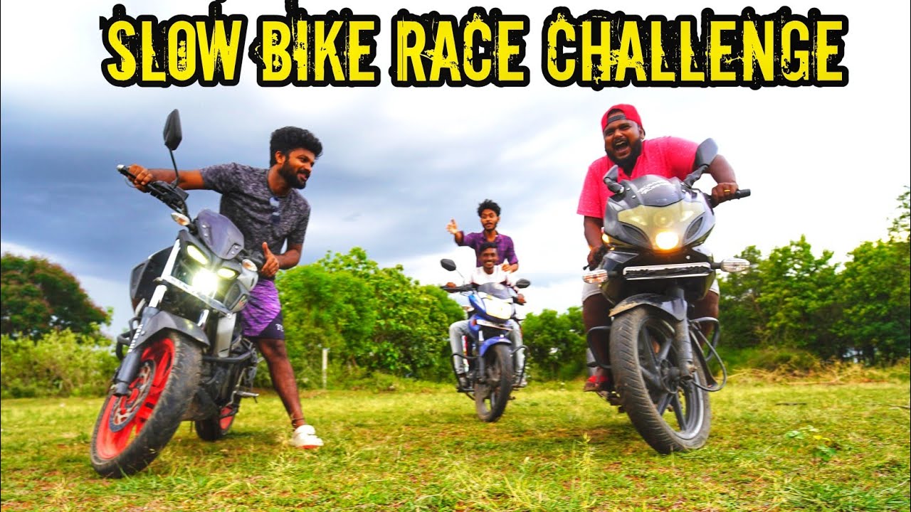 Slow Bike Race Challenge With @SimplySarath Team - YouTube