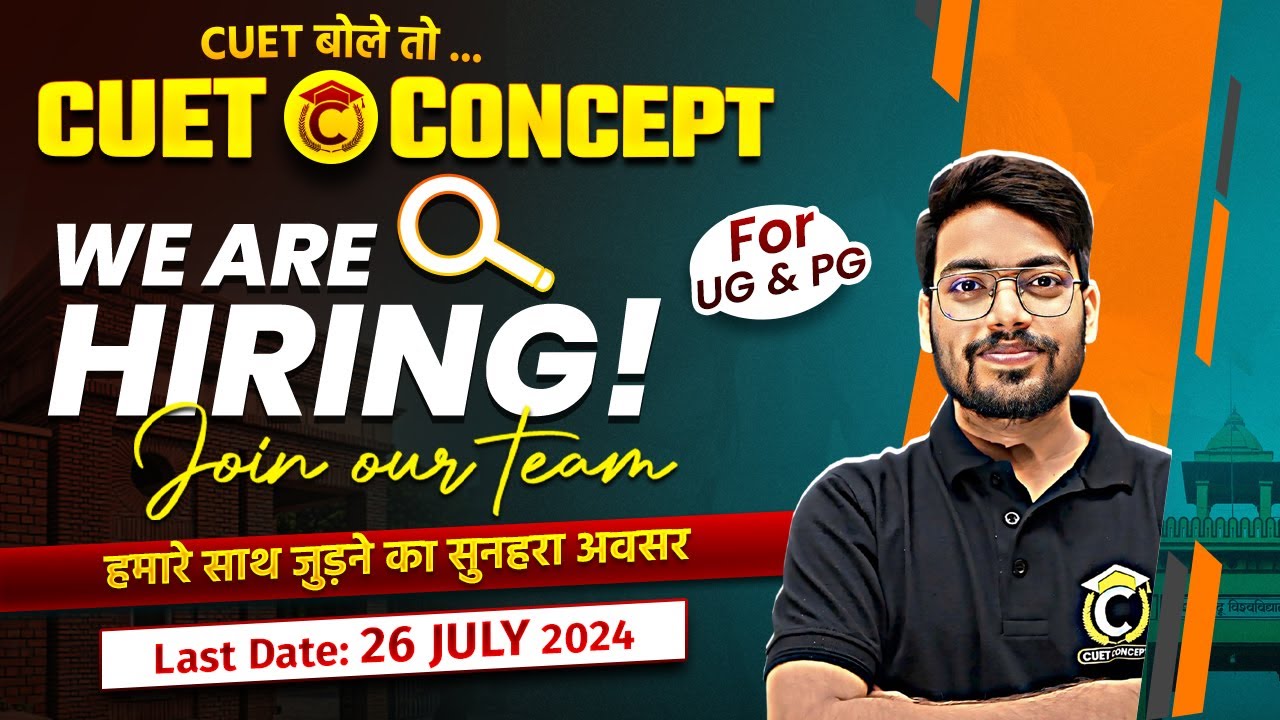 CUET CONCEPT Hiring! Job Opportunities in Varanasi -Teaching & Non ...