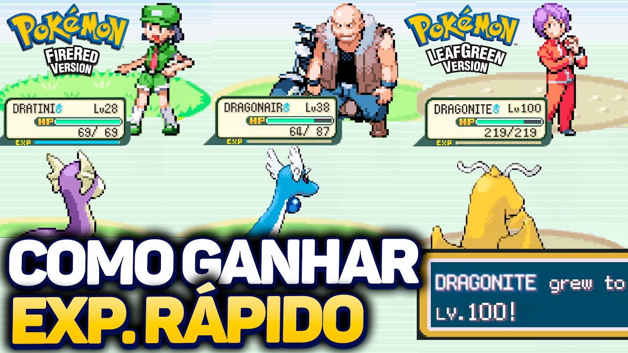 Como GANHAR EXP RÁPIDO em Pokémon Fire Red & Leaf Green - YouTube