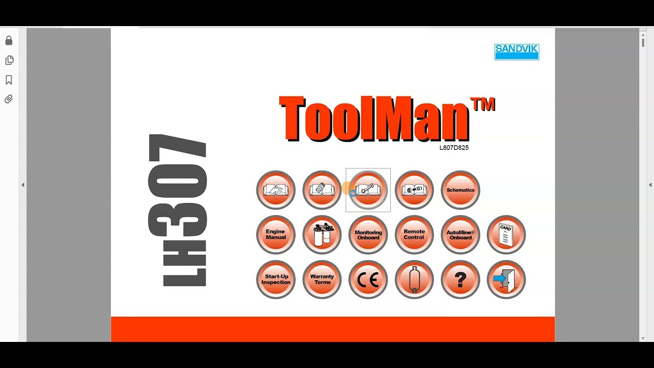Sandvik LH307 Mining Loader Service and Parts Manual (L807D825) - YouTube