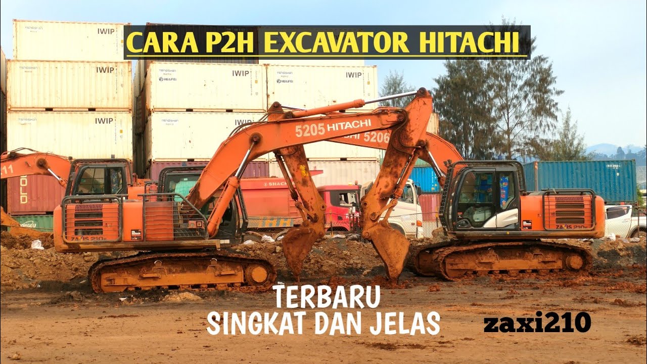 Cara P2H Excavator Hitachi zaxis200 Terbaru Singkat dan Jelas 🔥 - YouTube