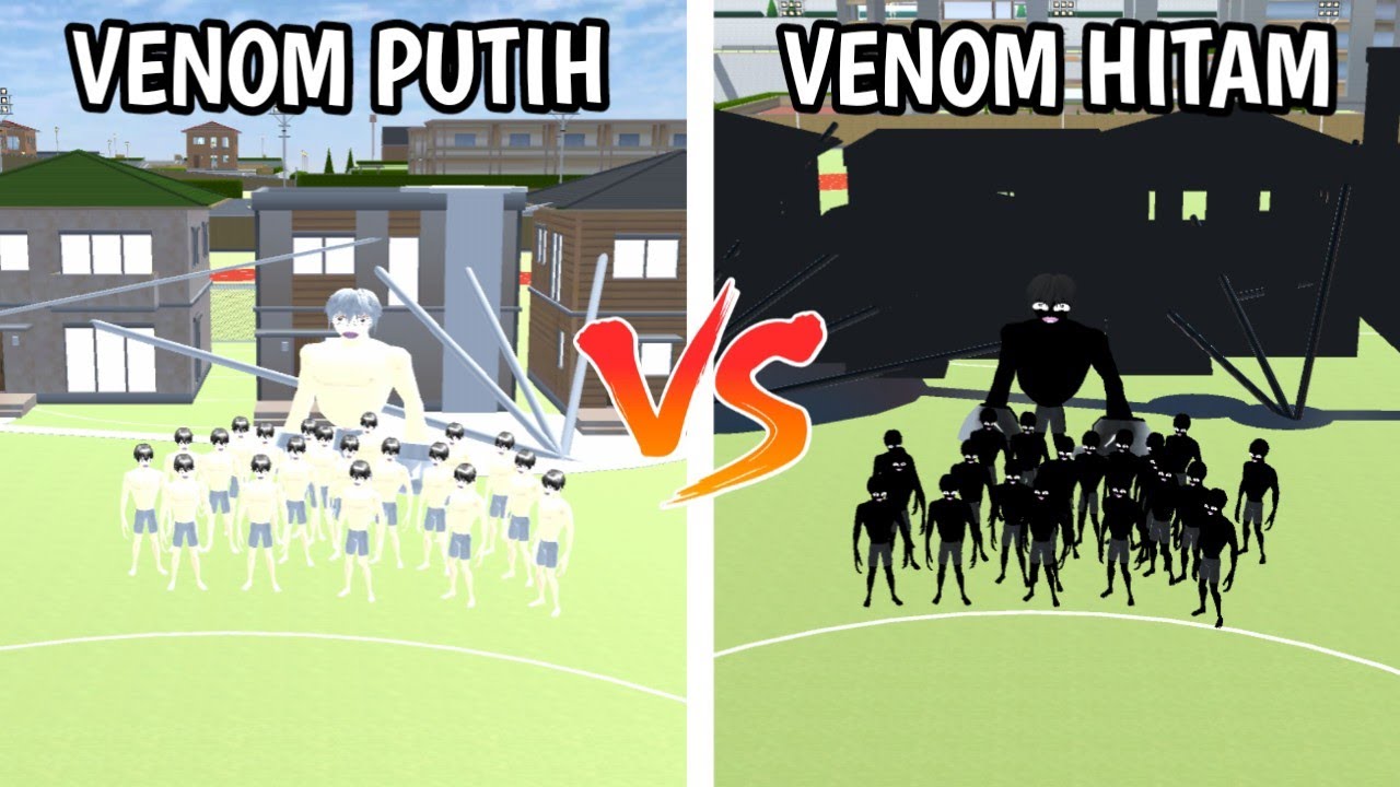 EXPERIMEN TAWURAN VENOM PUTIH VS VENOM HITAM!! - SAKURA SCHOOL ...