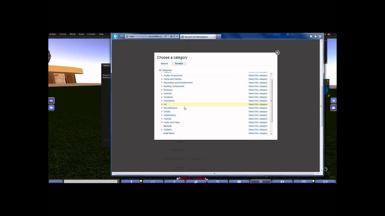 Second Life Tutorial How To Use The New Marketplace
