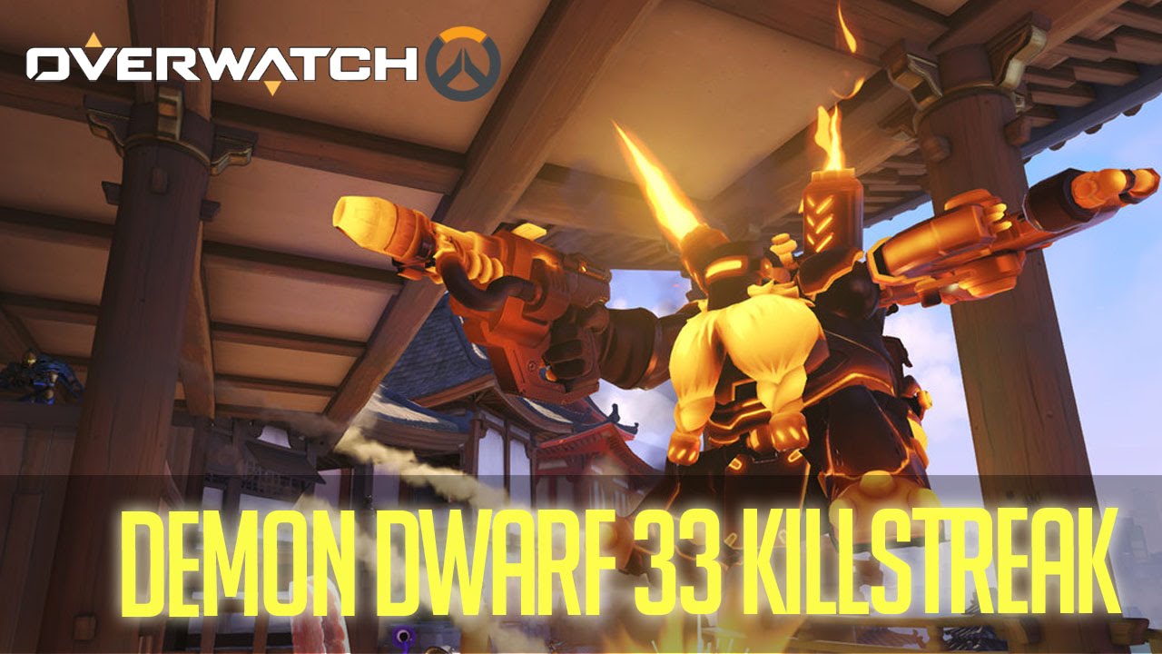 Demon Dwarf, 33 Player Kill Streak Torbjorn (Overwatch) - YouTube