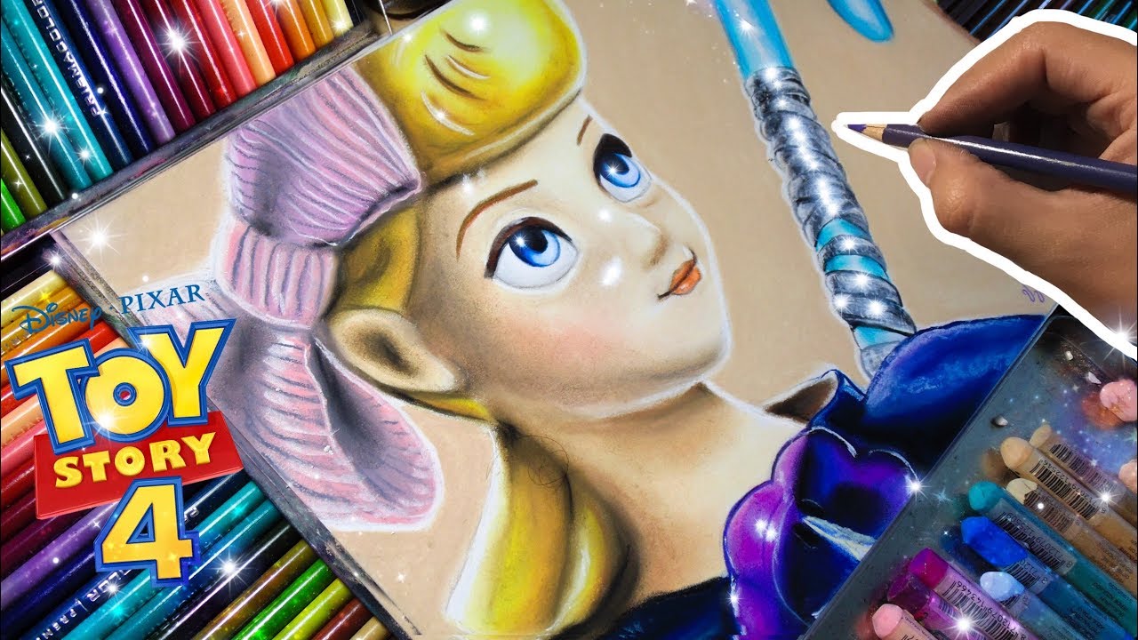 DIBUJANDO A BO PEEP TOY STORY 4 POSTER ( DISNEY PIXAR ) DRAWING BO PEEP ...