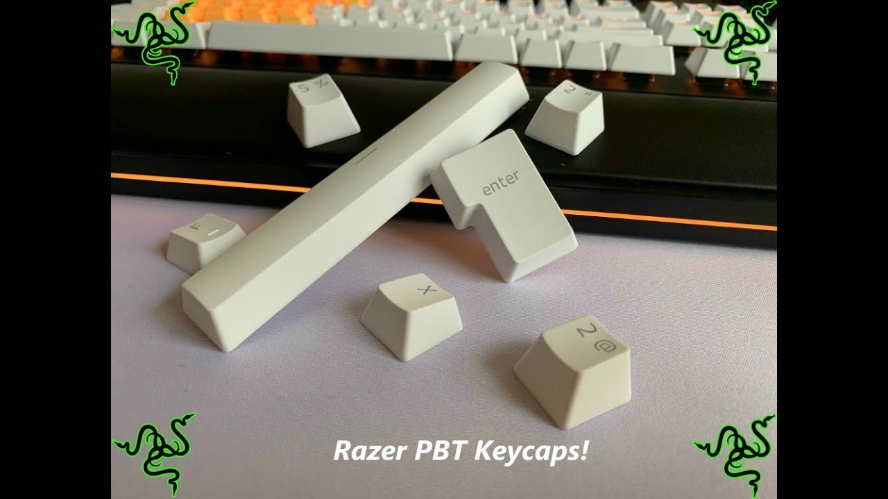 Razer PBT Keycaps Unboxing And Review - YouTube