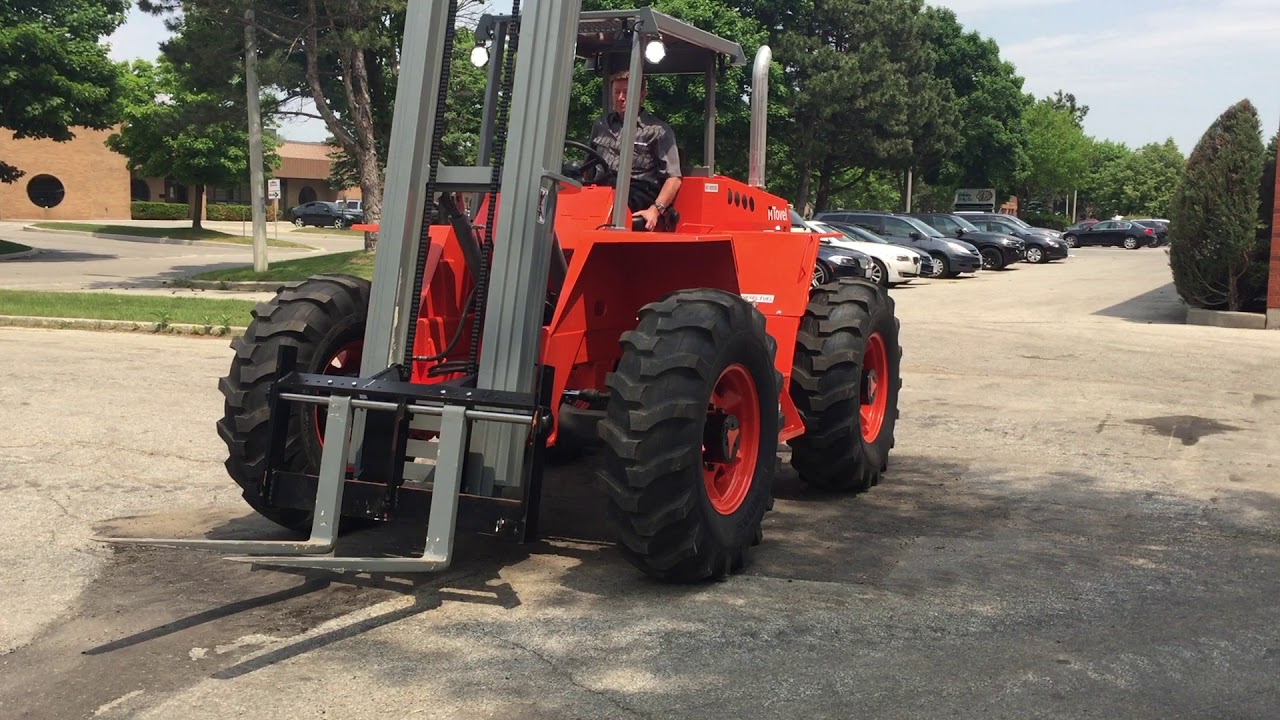 TOVEL ROUGH TERRAIN FORKLIFT - FRAME LEVEL - YouTube