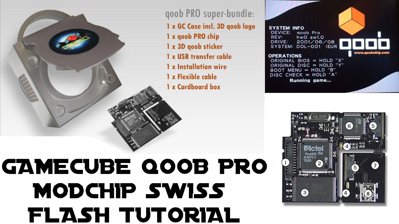 GAMECUBE QOOB PRO SWISS FLASH TUTORIAL FOR USE WITH SD CARD - YouTube