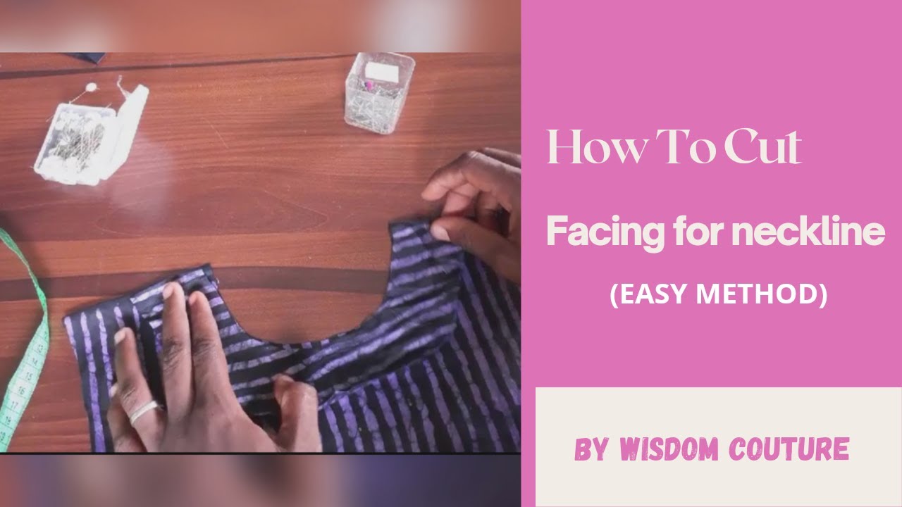 How to cut facing for neckline - YouTube