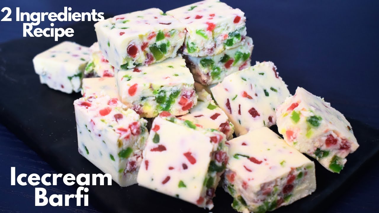 Icecream Barfi सिर्फ दो सामान से बनाये टेस्टी आइसक्रीम चॉकलेट बर्फी ...