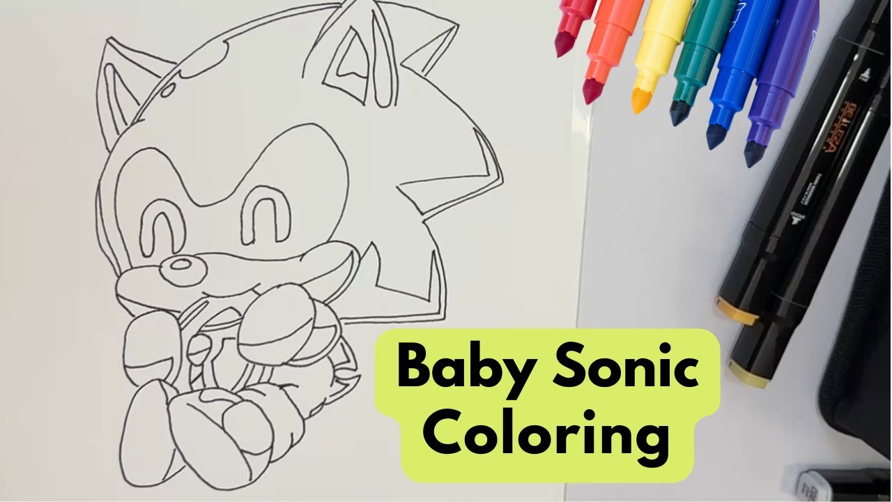 Charming Baby Sonic Kawaii-Style Coloring - YouTube