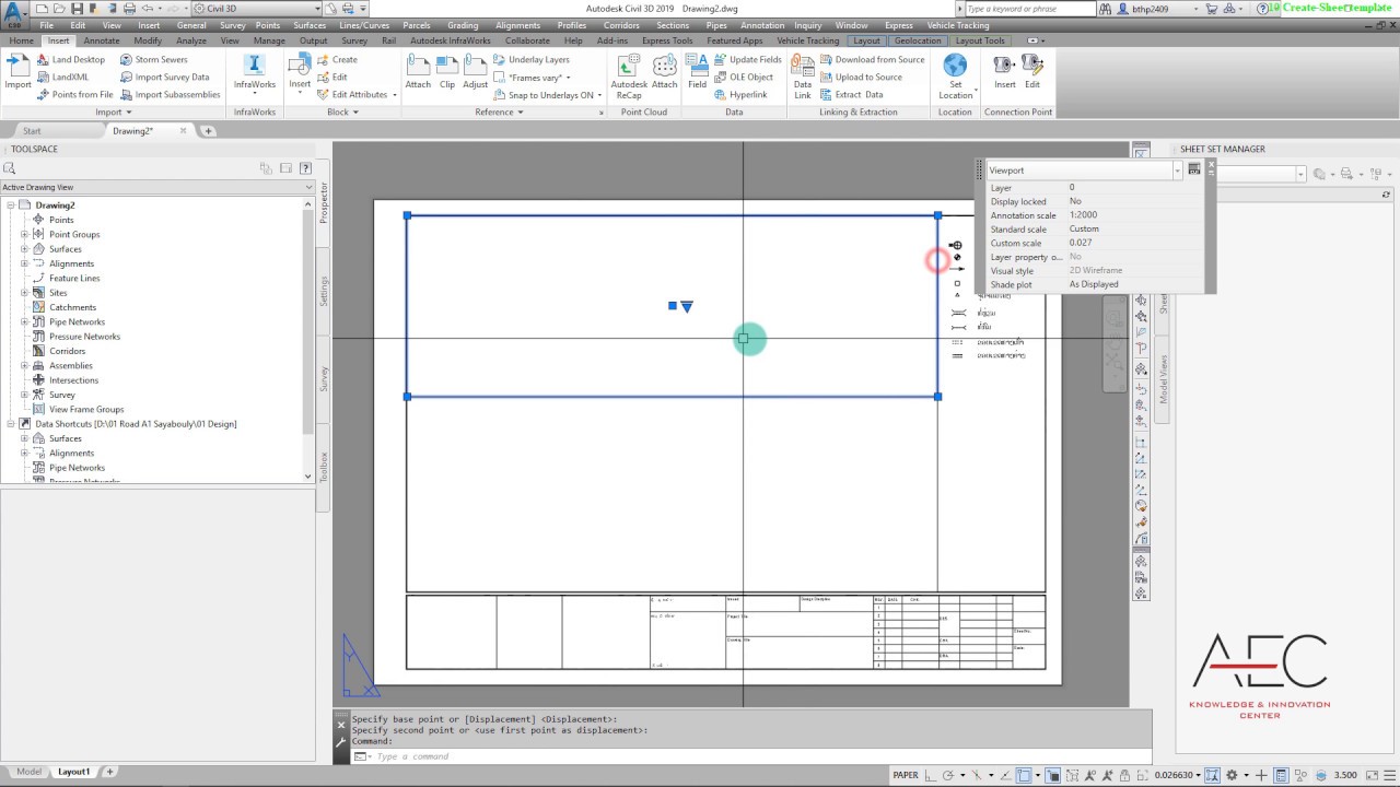 ການສາ້ງ Sheet Template ໃນ Civil 3D - YouTube