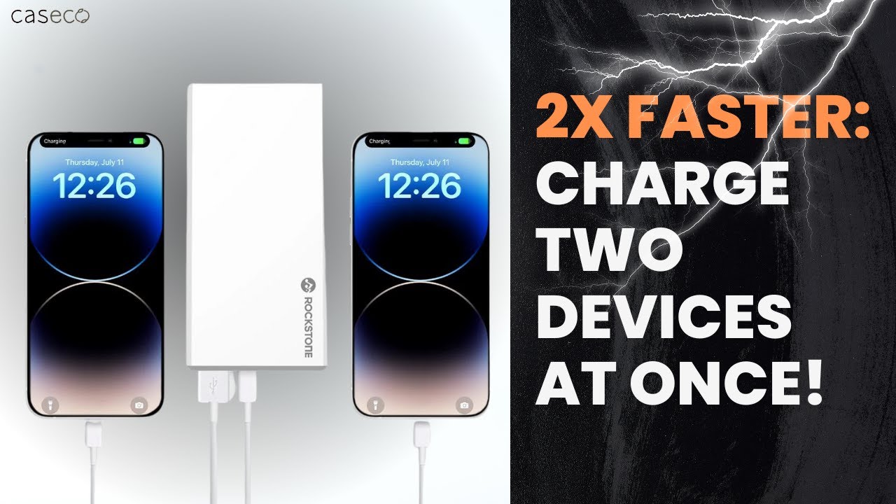 Fast Charging 10000 mAh Power Bank - Charge TWO Devices Simultaneously ...