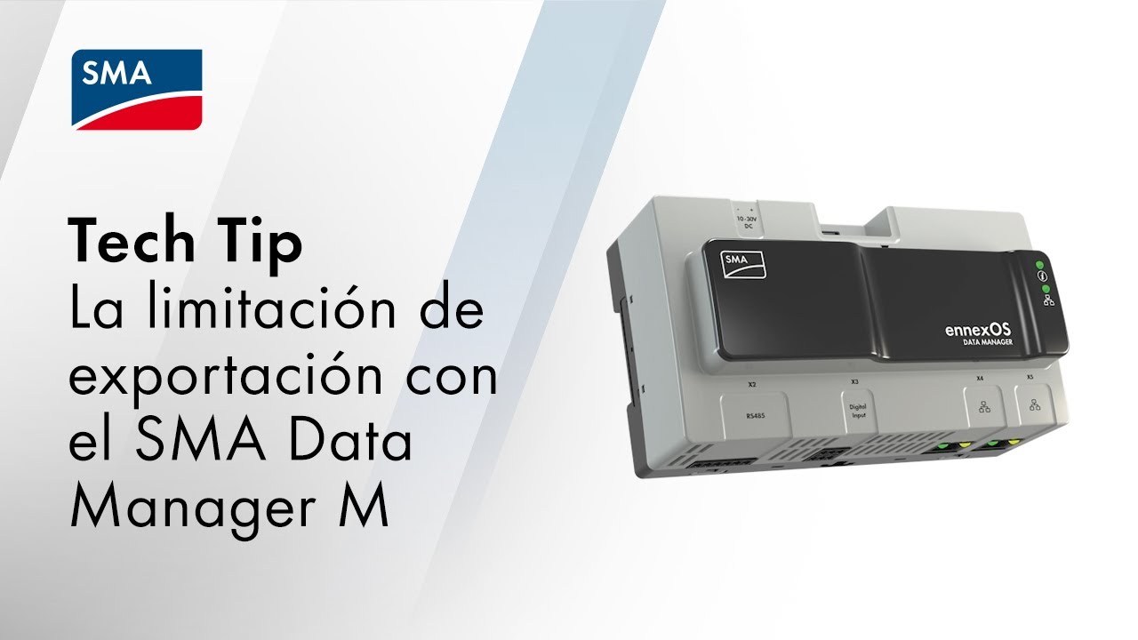 La limitación de exportación con el SMA Data Manager M - YouTube