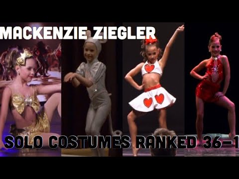 Mackenzie Ziegler Solo Costumes Ranked 36-1 - YouTube