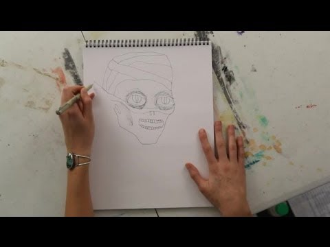 How to Draw a Mummy Tomb Mask : Art Projects - YouTube